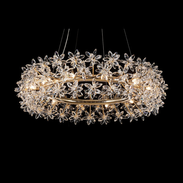 Michael Amini Bouquet 12 - Light Oblong Chandelier | Perigold